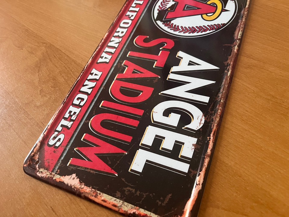 Metal sign California Angels vintage California Angels home stadium ...