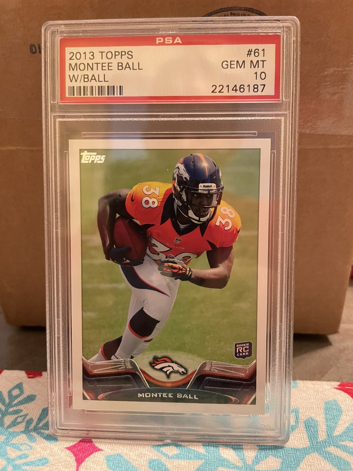 2013 Topps Montee Ball (W/Ball ) #61 PSA 10 GEM MT RC Denver Broncos ...