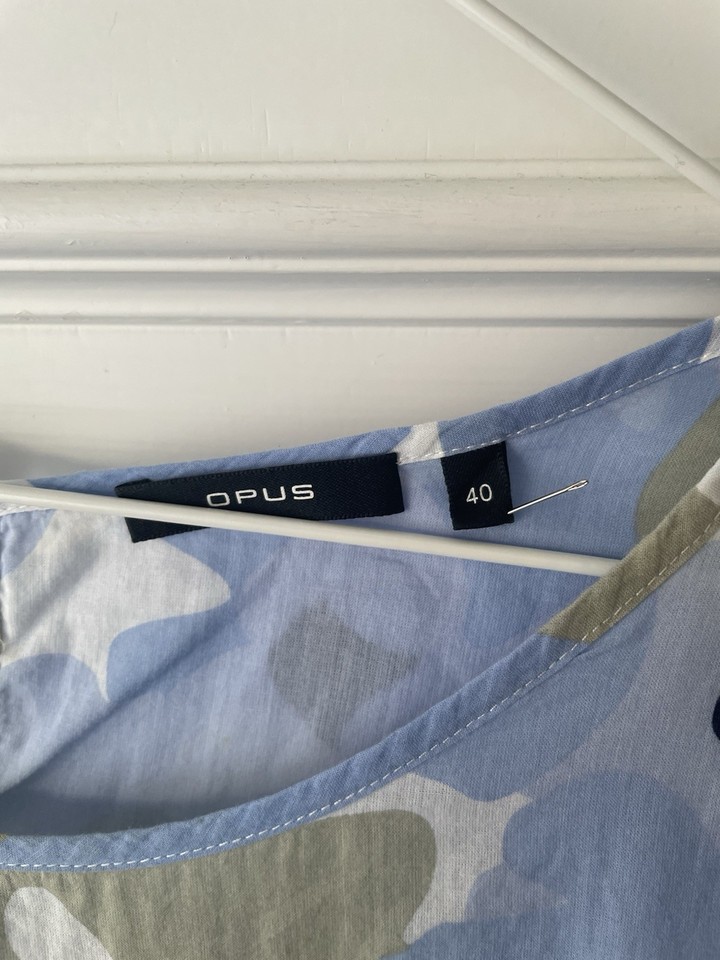 Opus Damen Bluse, Größe 40 Blumen Blau 3/4 Arm | eBay.de