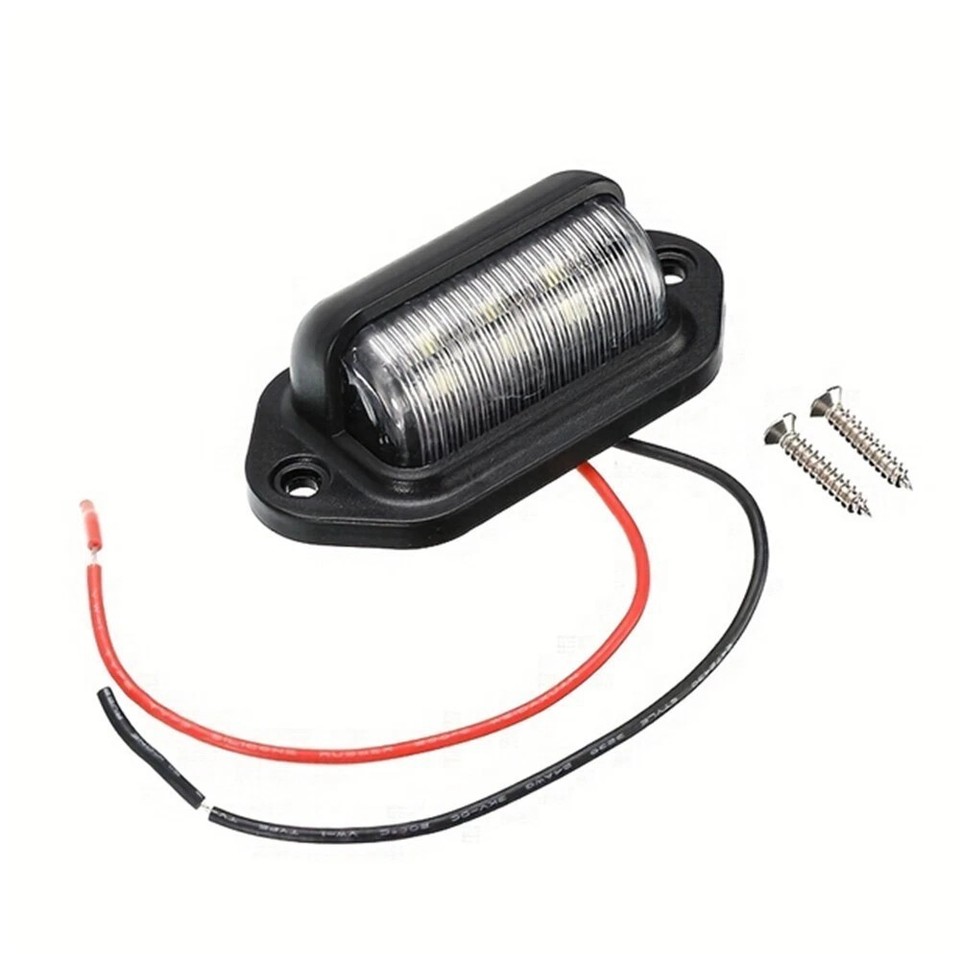 12-24V White Universal License Plate Light 4pcs - Fits Car Truck SUV ...
