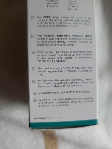 Air Physio Mucus Clearance Lung Expansion Device NEW Sealed W/Box | eBay