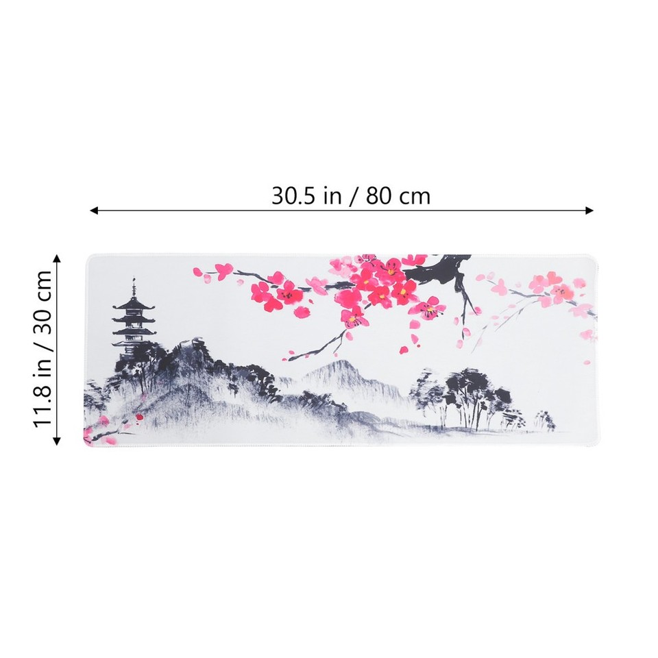 Large Gaming Mouse Pad Cherry Blossom Cute Pattern Mousepad Desk Mat ...