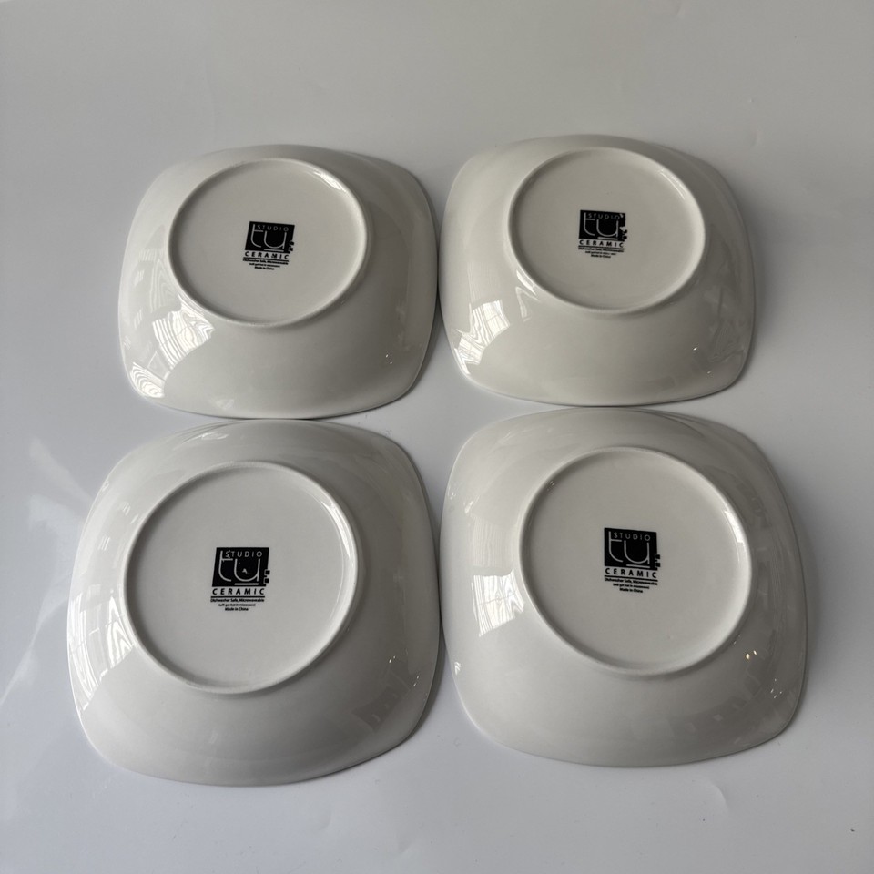Studio TU Tabletops Unlimited Bowls 7.75" Set of 4 White | eBay