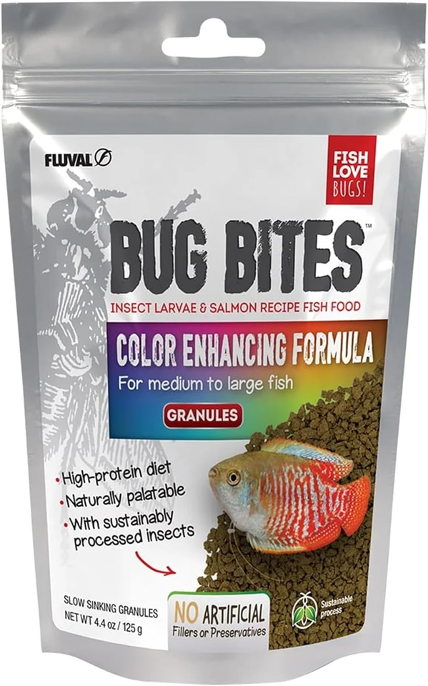 Bug Bites Color Enhancing Fish Food for Tropical Fish, Granules for ...