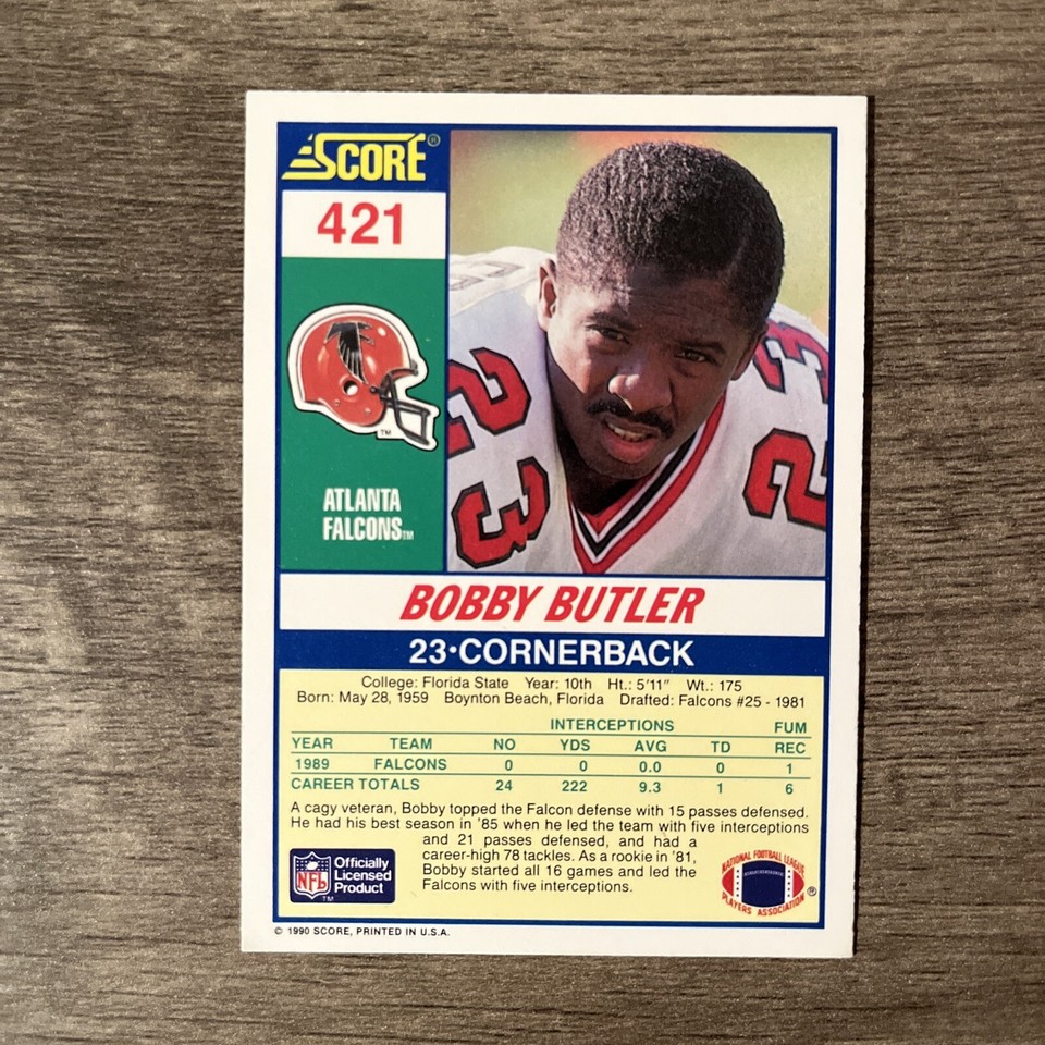 1990 Score Bobby Butler #421 Atlanta Falcons NFL | eBay