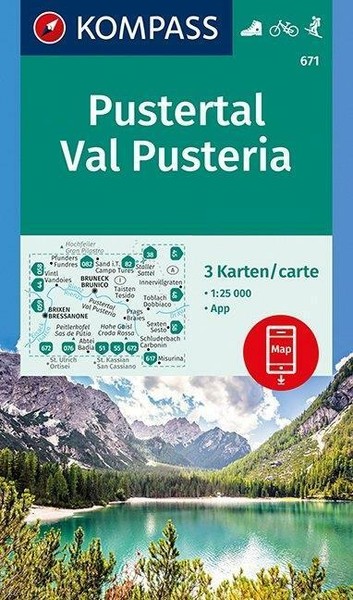 Pustertal - Val Pusteria 1:25 000 von Kompass-Karten Gmbh (2019, Sheet ...