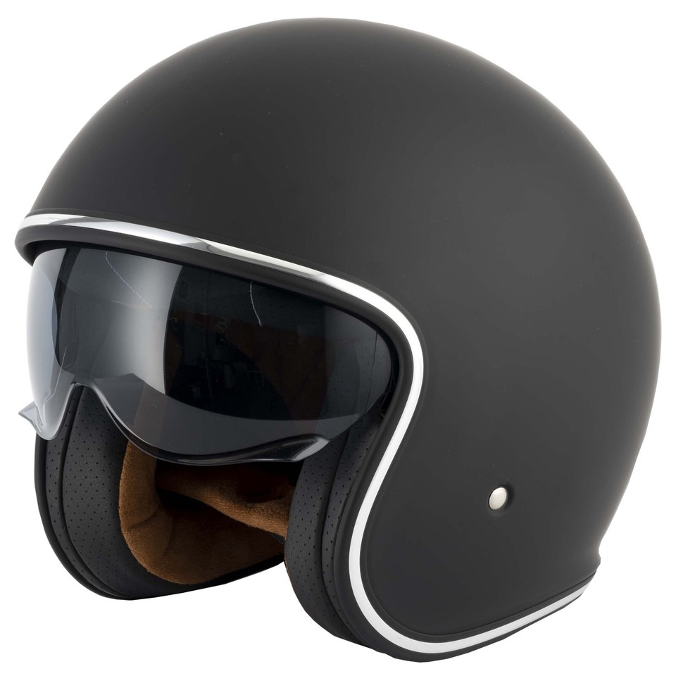VCAN H589 SCOOTER MOD MOTORCYCLE OPEN FACE CRASH HELMET LAMBRETTA VESPA ...