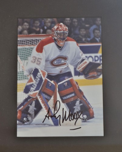 MONTREAL CANADIENS ANDY MOOG NHL 8" X 10" FRAMED AUTOGRAPHED PRINT ...