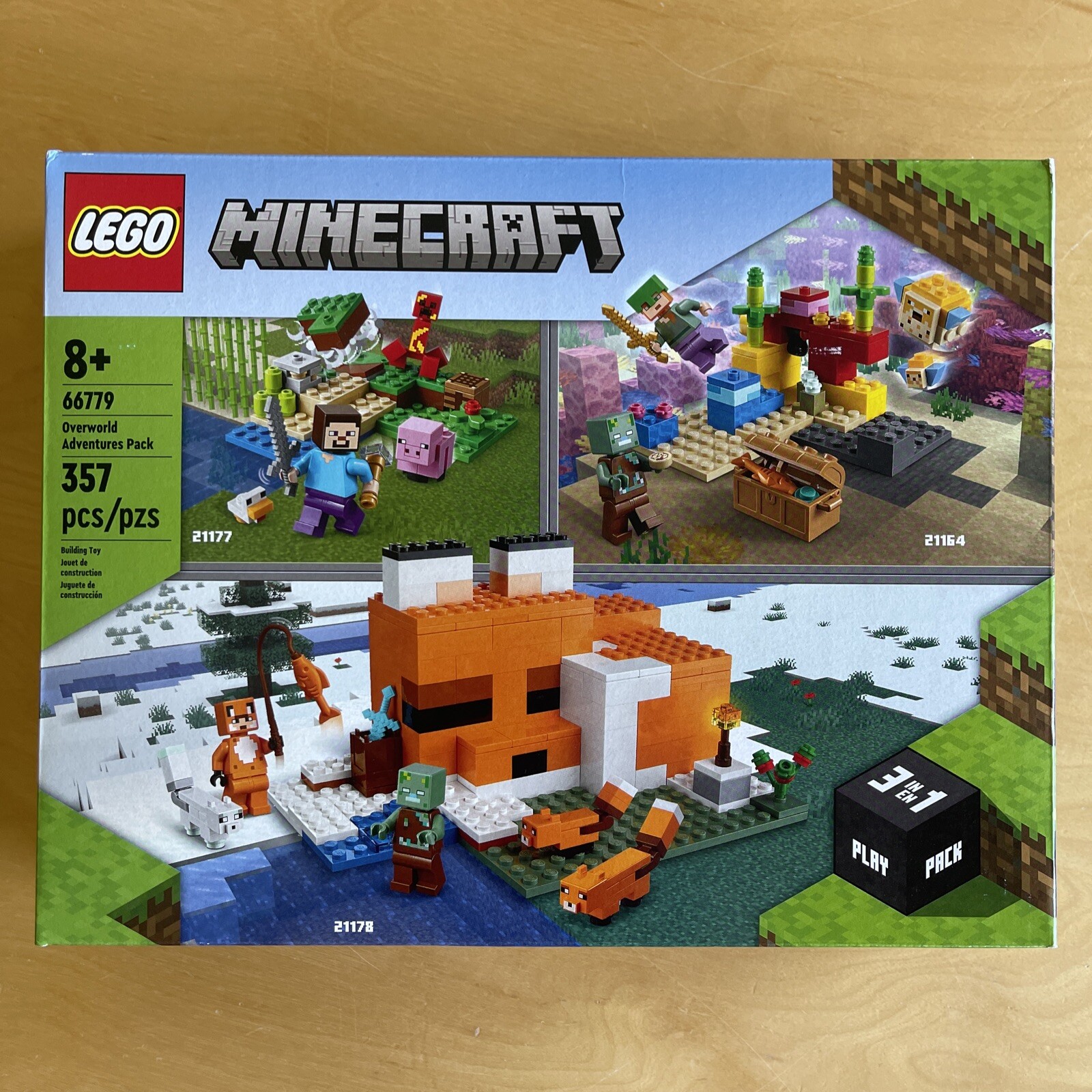 LEGO Minecraft Overworld Adventures 3 in 1 Building Set Pack 66779 SEE ...