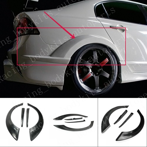 For Honda Civic FD2 Rear Wider Fender Flares Panel Bodykits 4Pcs FRP ...