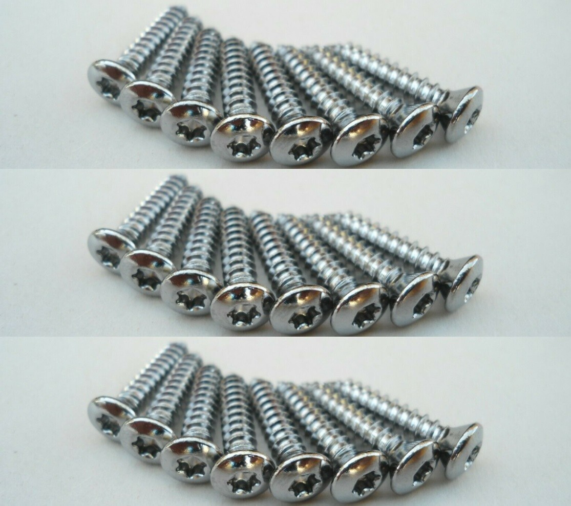 24 CHROME BEZEL/GRILLE SCREWS! FOR SEMI KENWORTH PETERBILT MACK TRUCK ...