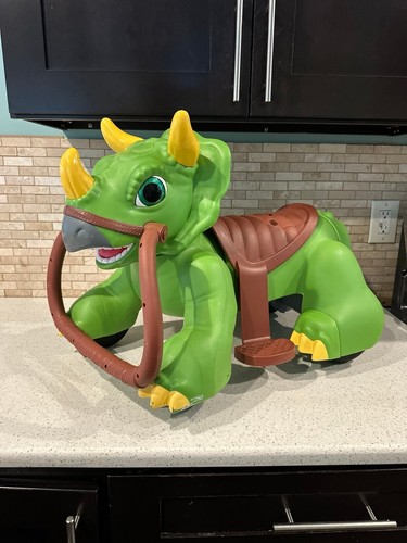 KID TRAX RIDEAMALS Dino Dinosaur Triceratops RIDE-ON TOY Rare HTF 18-30 ...