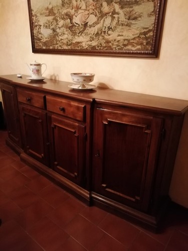 mobili usati soggiorno in legno massello, anni 80,colore marrone,buone ...