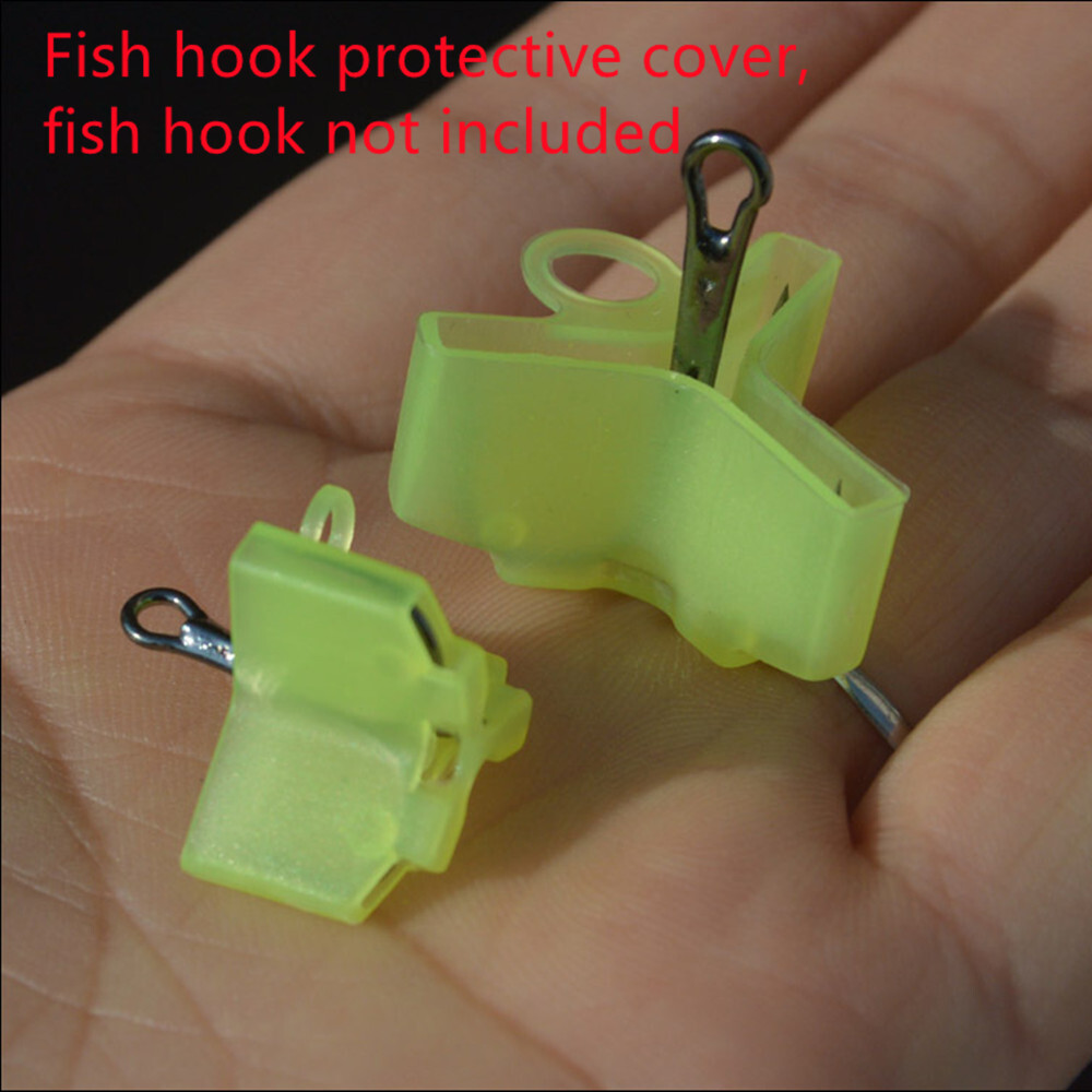100pcs Assorted Fishing Treble Hook Safety Cover Fishhook Protect Cap ...