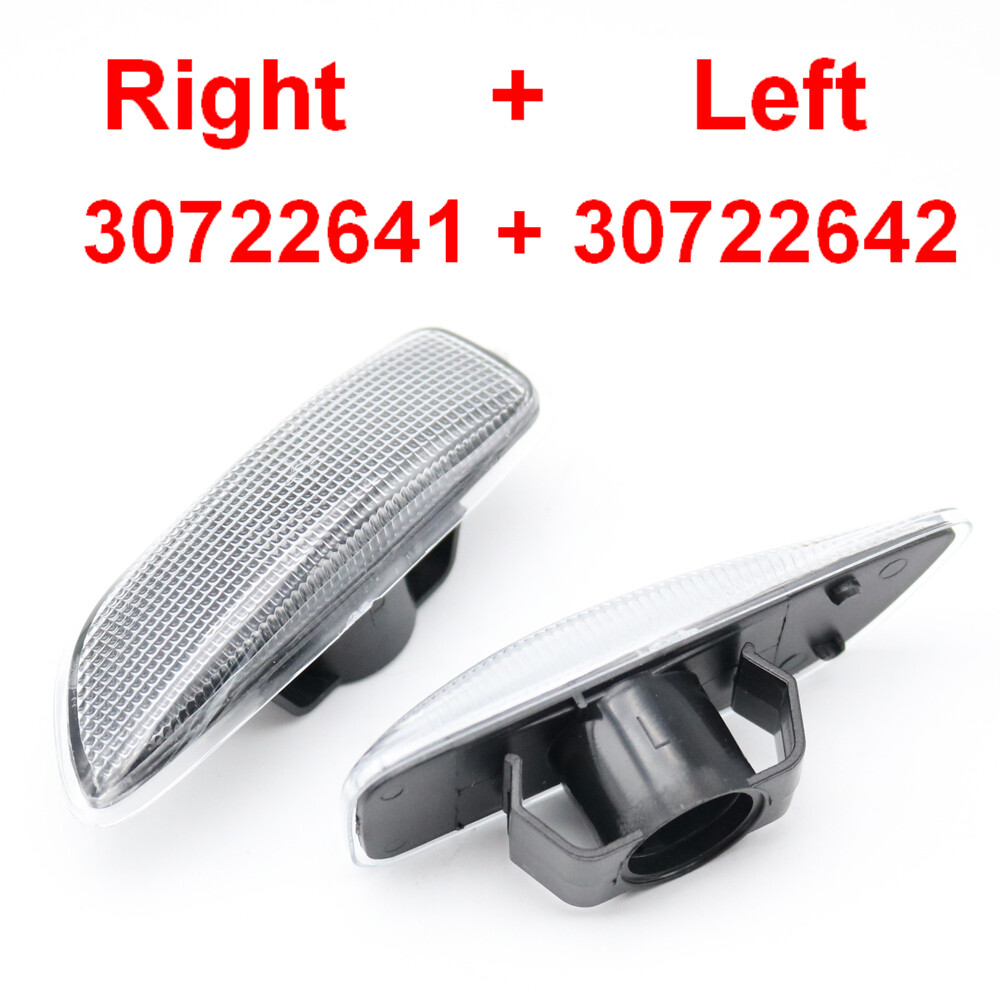 2* For Volvo S60 S80 V70 XC70 XC90 MK1 BLACK LED Side Marker Lights ...
