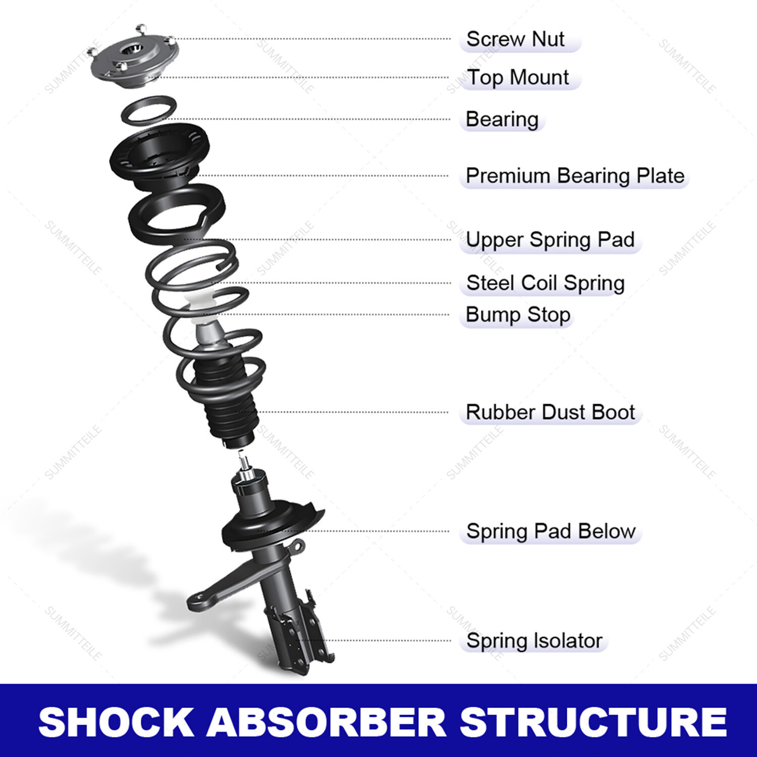 Pair Front Complete Shock Struts For Lexus RX330 RX350 RX400H Toyota ...