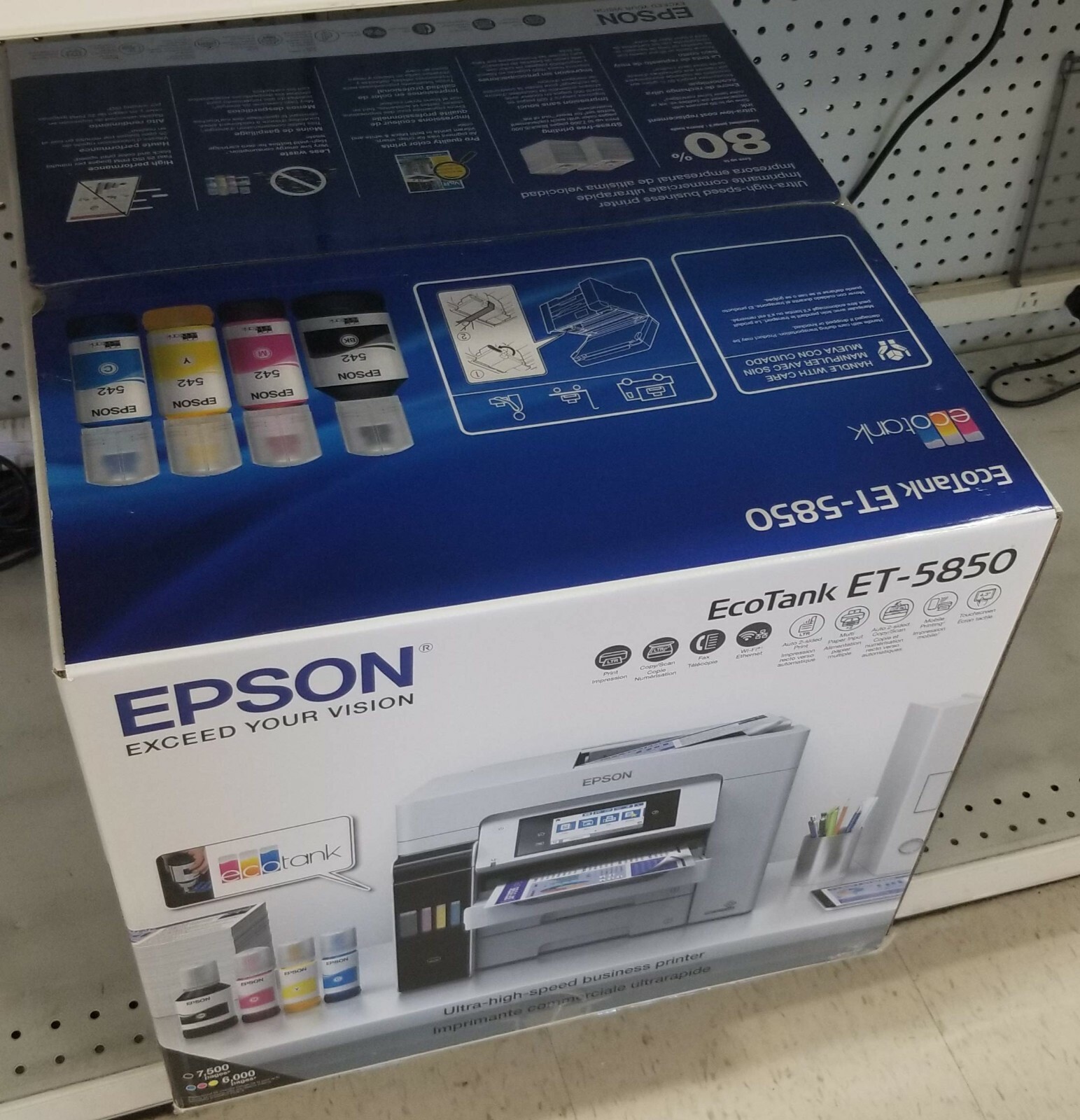 Epson EcoTank Pro ET-5850 Wireless Color All-in-One Supertank Printer ...