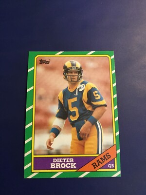 1986 Topps # 77 Dieter Brock Rookie Los Angeles Rams Great Shape ! | eBay