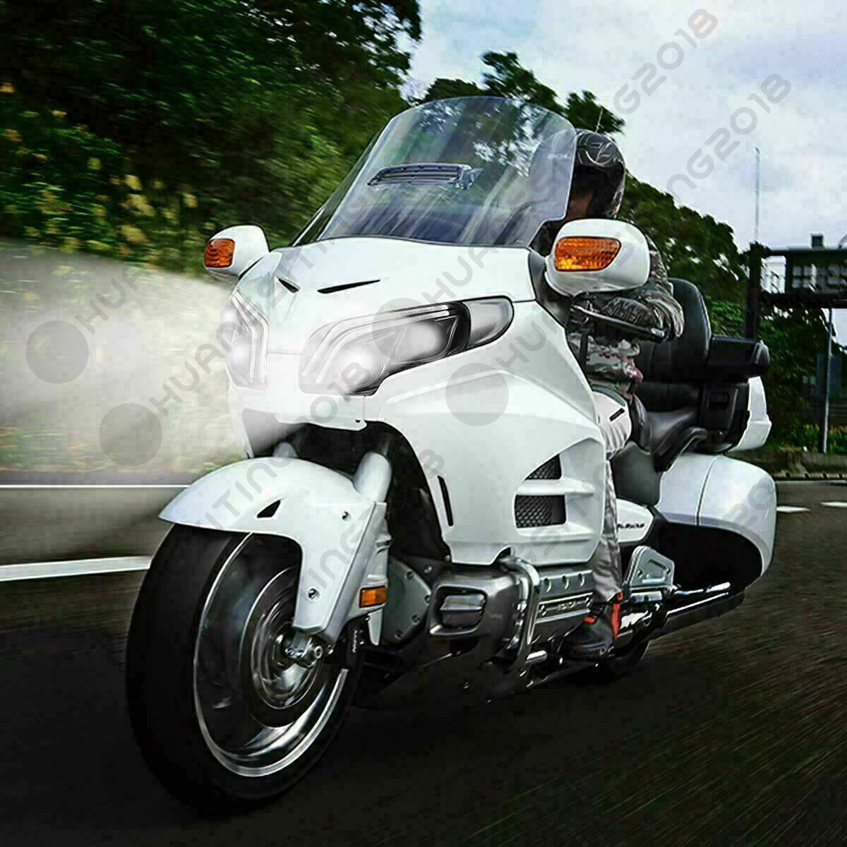 Super White H7 16 LED Bulbs Headlight For Honda Goldwing GL1800 ABS ...