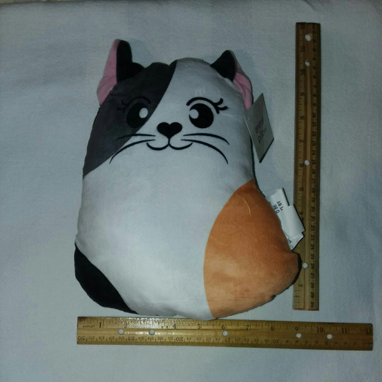 NWT Plush Huggie Kitty 9" X 11" Cat Soft Pillow Stuffed Animal Cat ...