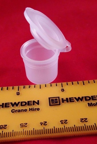 3.5ml Small paint/sample/craft/mixing pot/jar/container-hinged lid 20 ...
