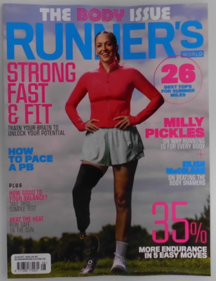 Runner's World magazine August 2025 The Body Issue: Milly Pickles ...