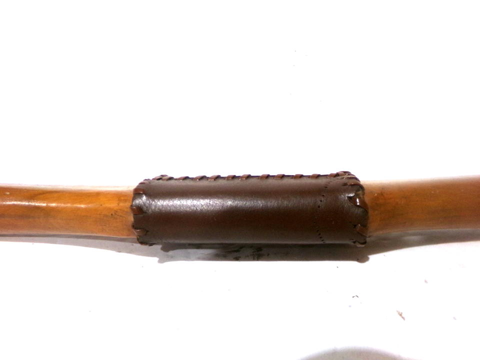 ANTIQUE VINTAGE UNBRANDED 71" WOOD LONGBOW BOW WITH LEATHER GRIP | eBay