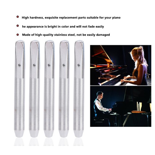 5Pcs Piano Tuning Pin Silver Stainless Steel High Quality Musical ...