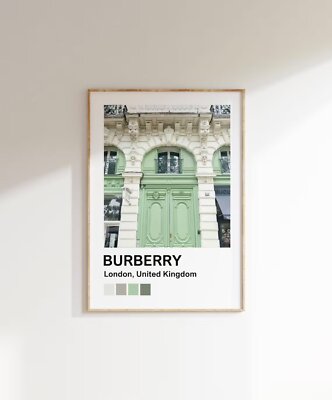 Green Luxury Fashion Burberry Wall Art Poster Premium Quality Choose ...