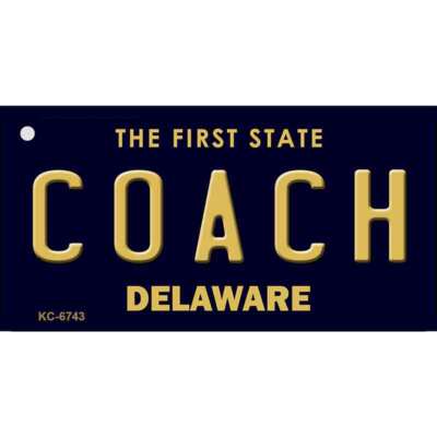 Coach Delaware State License Plate Tag Key Chain KC-6743 | eBay