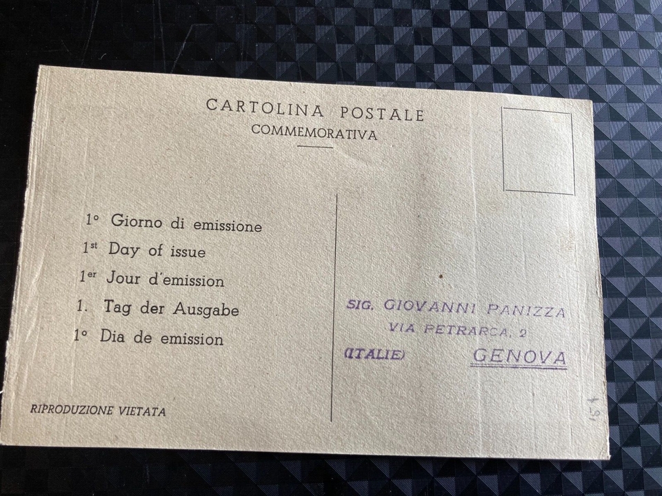 1944 Torino Italy First Day Maxi Postcard Cover Italian Socialist ...