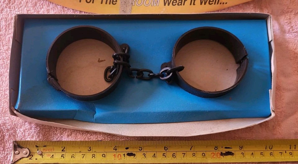 Naughty novelty gag gift bachelor party For the groom handcuffs vtg ...
