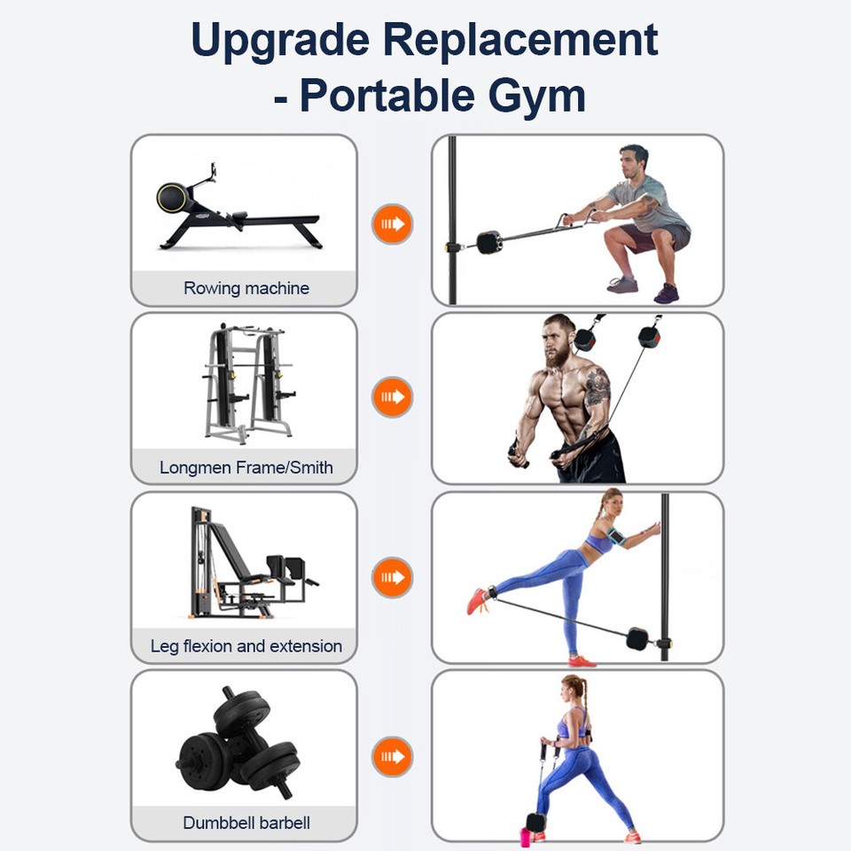 Fitness Pump Strength Training Puller with Counter Rowing Machine for ...