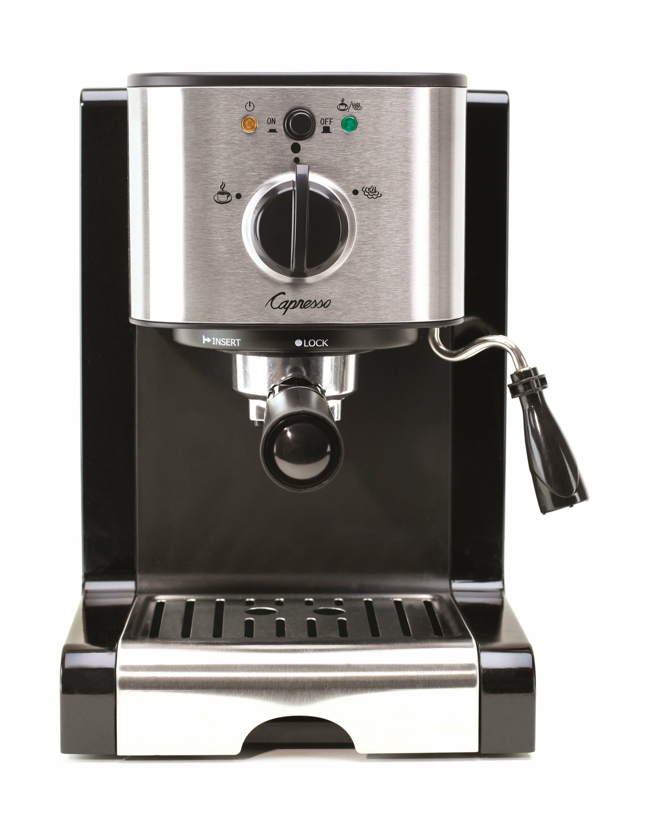 Capresso - Espresso and Cappuccino Maker - Black/Stainless-Steel for ...