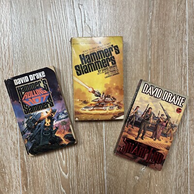 Lot of 3 David Drake Books Hammer's Slammers Series Rolling Hot & The ...