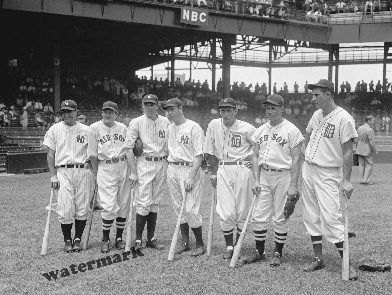 Photograph 1937 Major League Baseball All Stars Gehrig DiMaggio ...