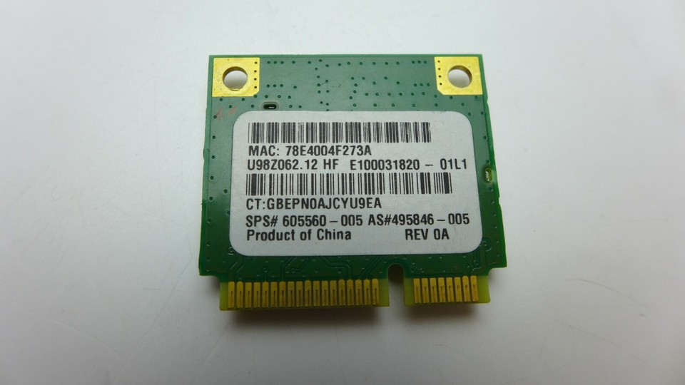 HP PAVILION DV6-3000 WIFI WLAN WIRELES CARD ATHEROS AR5B95 495846-005 ...
