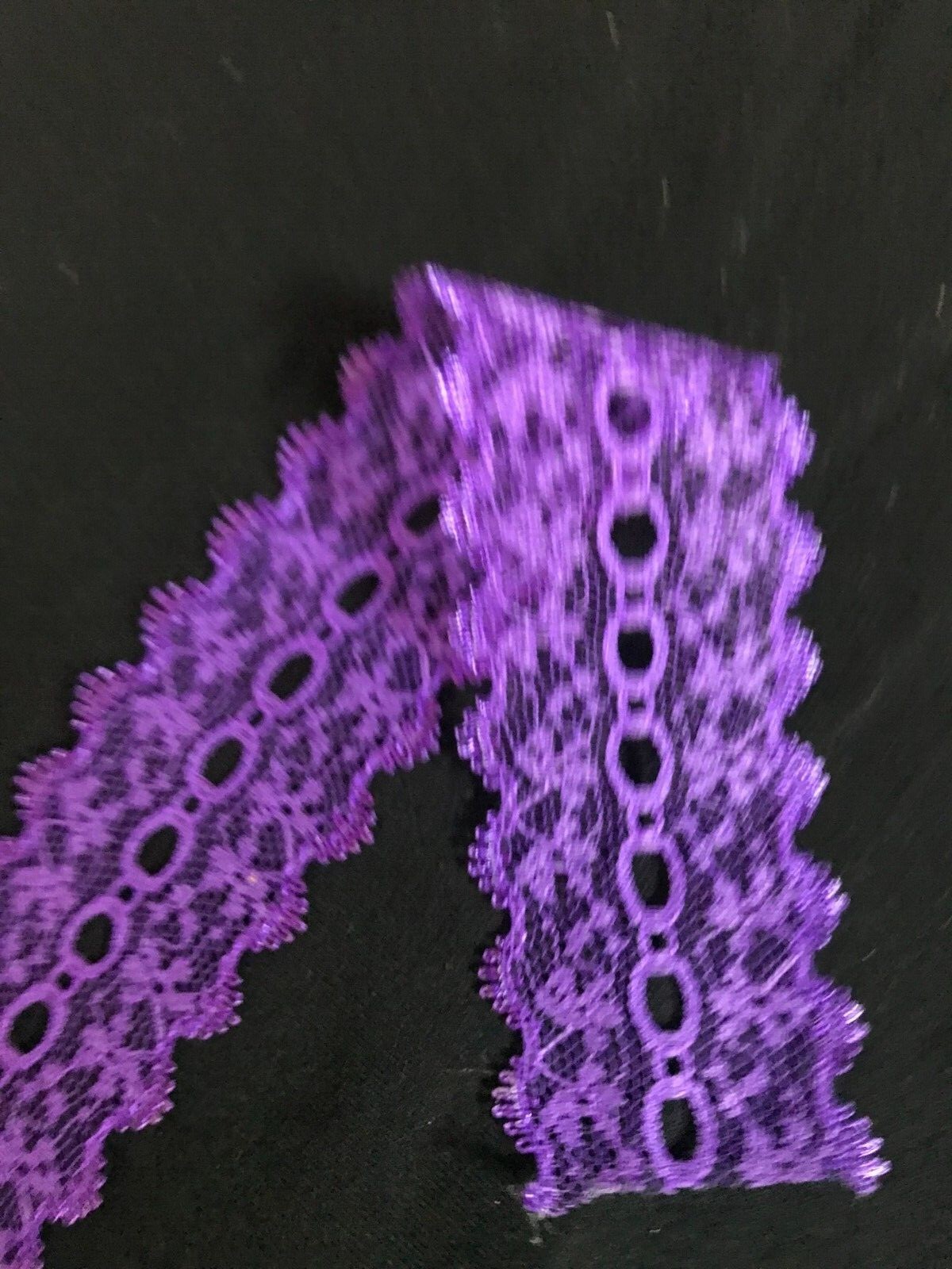 10 METRES - 35mm WIDE EYELET NYLON RASCHEL LACE TRIM : #RL04 | eBay ...