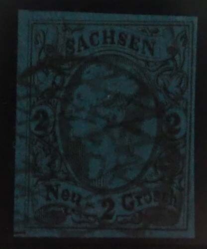 Sachsen, 165 (Riesa BHF), klar auf vollrandiger 2Ngr., Kabinett, MiNr ...