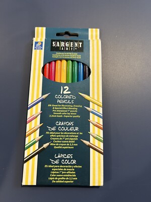 Sargent Art BiColor Colored Pencils - 7 in - 12 count (24 colors) New ...