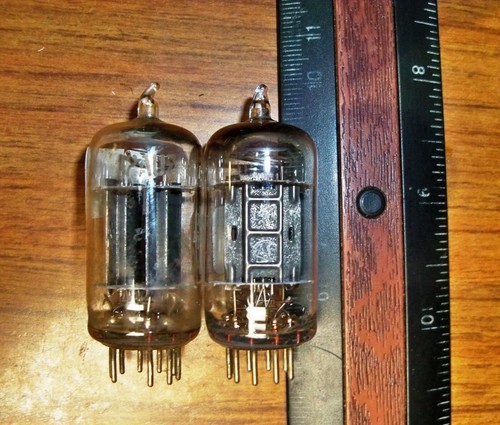 2 Strong GE / KEN-RAD Long Black Pewter Plate Horseshoe Getter 12AU7 ...