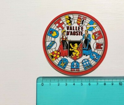 Adhesive Valley D'Aoste Aosta Sticker Autocollant Aufkleber 80s ...