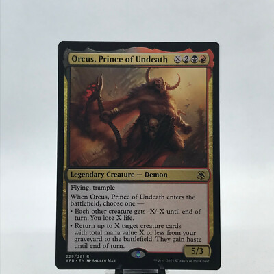 ORCUS, PRINCE OF UNDEATH - AFR - MTG - MULTICOLOR LEGENDARY CREATURE ...