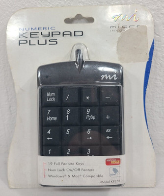 NOS Micro Innovations Numeric Keypad Plus USB Windows/MAC Compatible ...