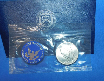 1972 S US $1 Eisenhower Silver Unc (Blue Ike). BU/MS BEAUTIFUL COIN | eBay