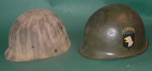 WWII WW2 Helmet with Liner 101st Airborne Jump Paratrooper US Army ...