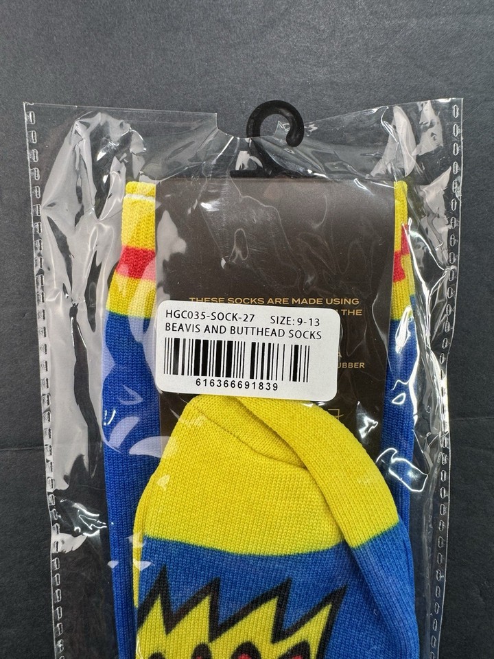 Headgear Classics Beavis And Butthead Crew Socks Graphic Print Mens 9 ...
