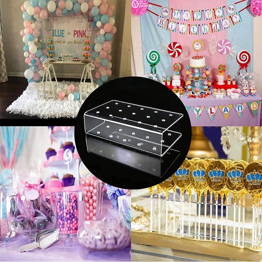 15 Hole Acrylic Candy Display Durable Display Holder Wedding Party Birthday | eBay