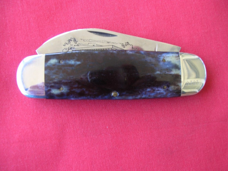 CASE XX 6250 2 BLADE ELEPHANT TOE MUSEUM KNIFE SMOOTH BONE HANDLES 1980 ...