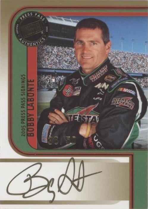 2005 Press Pass - Signings Bobby Labonte Gold /50 (AU) for sale online ...